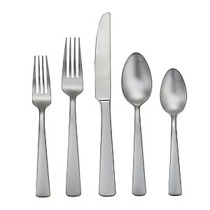 Oneida Downing 65Pc Flatware Set, 65 Count, Metallic