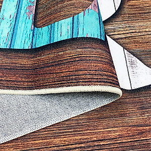 Abeigoi Laundry Room Rug Runner 2X6Ft Long Laundry Mat for Floor Thin Wood Printed Farmhouse Kitchen Mat for Floor Nonslip Washable Rug Washhouse Sink Mat Fun Room Mat for Laundry Decor