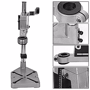 Drill Press Stand, Column Drill Stand Adjustable Drill Press Stand Benchtop Drill Presses Holder Bench Clamp Support Tool Drill Press Table Drill Stand Attachments for Drill Workbench Repair