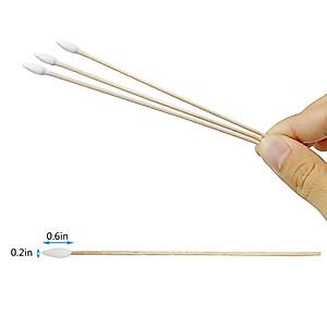 Precision Cotton Swabs with 6'' Long Sticks for Gun Cleaning, Makeup or Pets 500pcs
