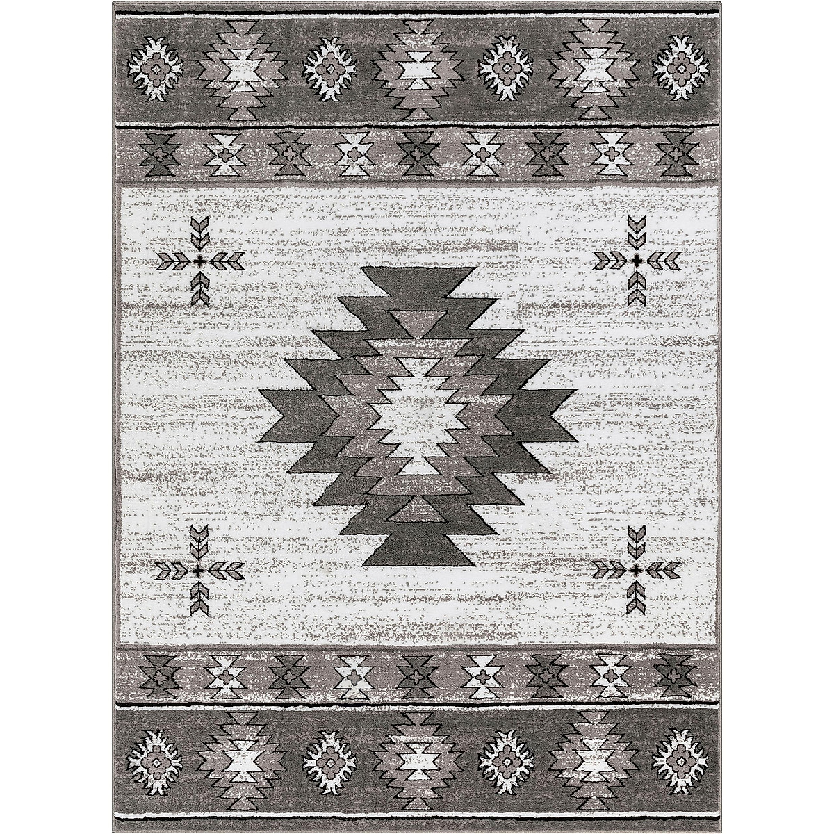 Well Woven Southwestern Rodrigo 5'3" x 7'3" Grey Area Rug