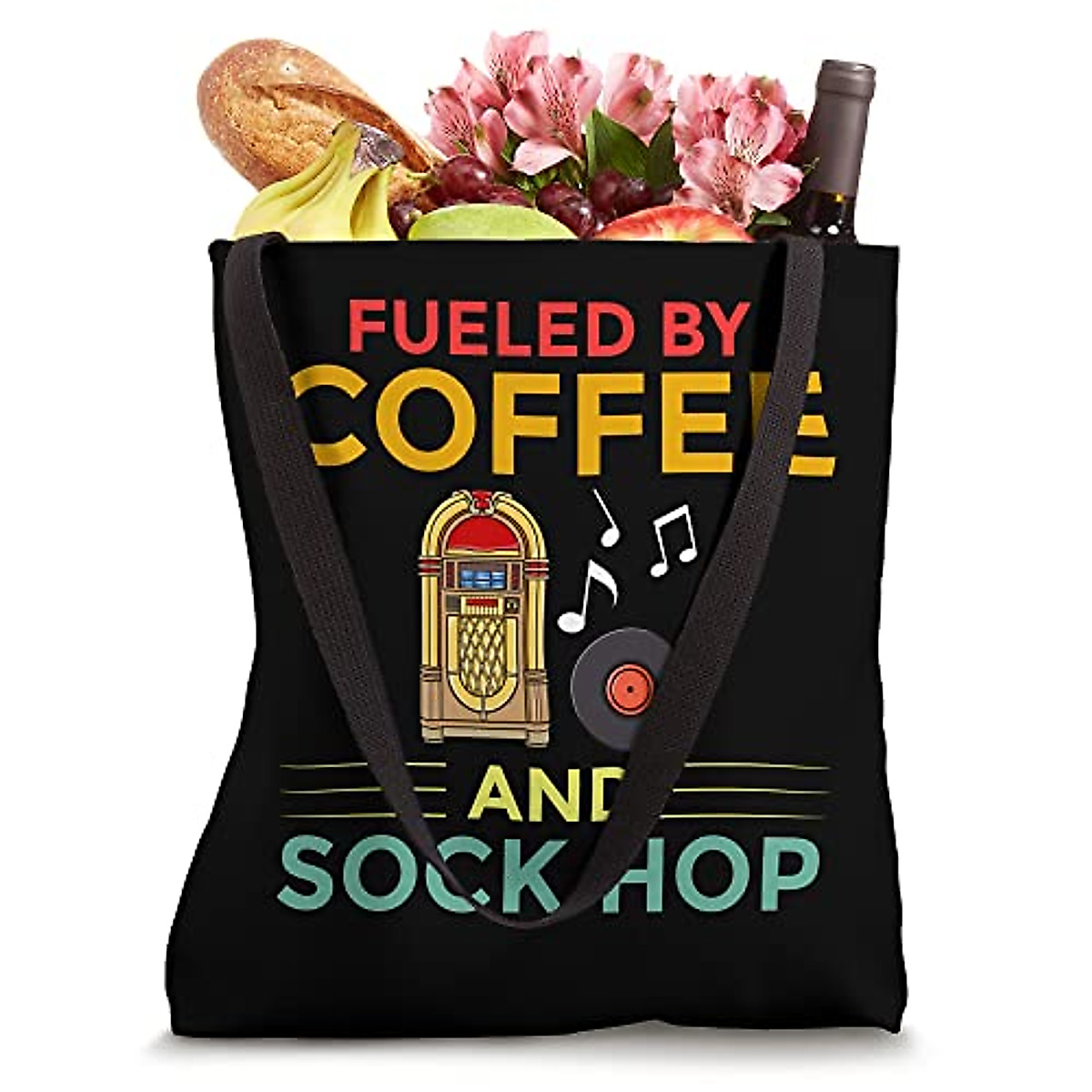 Sock Hop Sox 50s Music Party Dance 1950s Dancer Tote Bag
