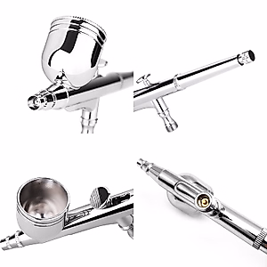 Gravity Feed Dual-Action Airbrush Spray Gun Kit Trigger Spray Gun for Art Craft Model Paint Spraying Hobby 0.3MM 7CC Air Brush