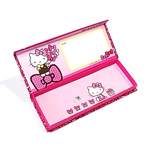 Hello Kitty Classic Multi-Purpose Slim Magnetic Closure Pencil Case 1PC : Red/Pink (Pink)