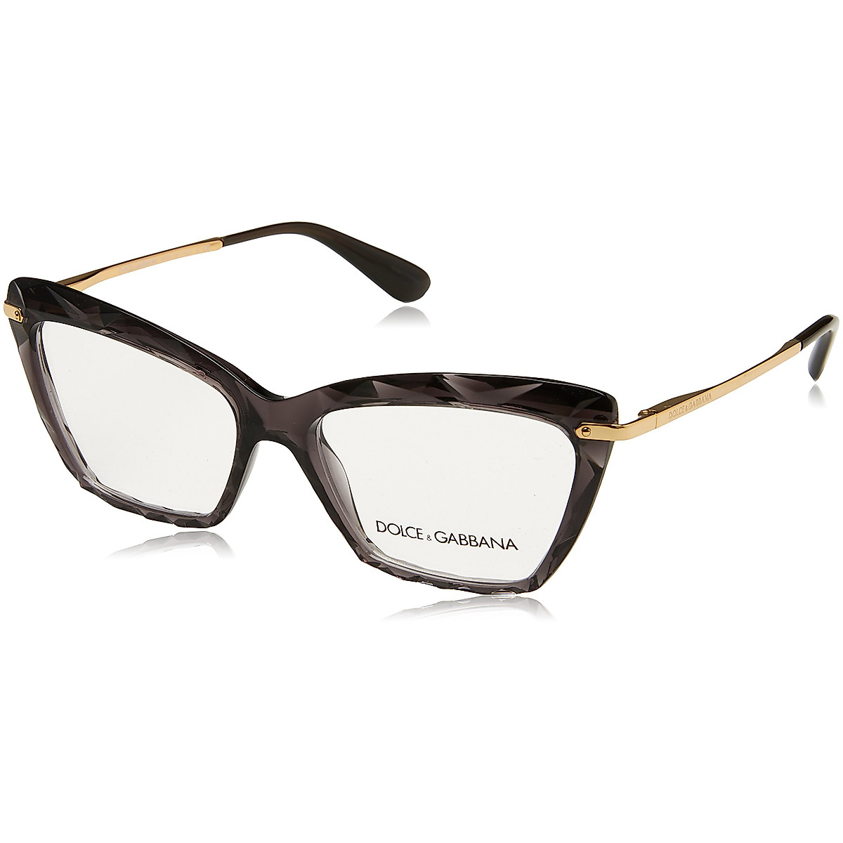 Dolce & Gabbana Dolce & Gabanna Transparent Grey Woman Cat Eye Eyeglasses