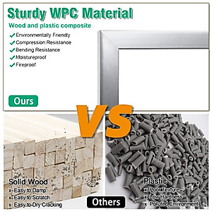 KINLINK 11x14 Picture Frames Silver, Photo Frames with Plexiglass for Picture 8x10 with Mat or 11x14 without Mat, Composite Wood Picture Frames for Table Top and Wall Mounting - Set of 2