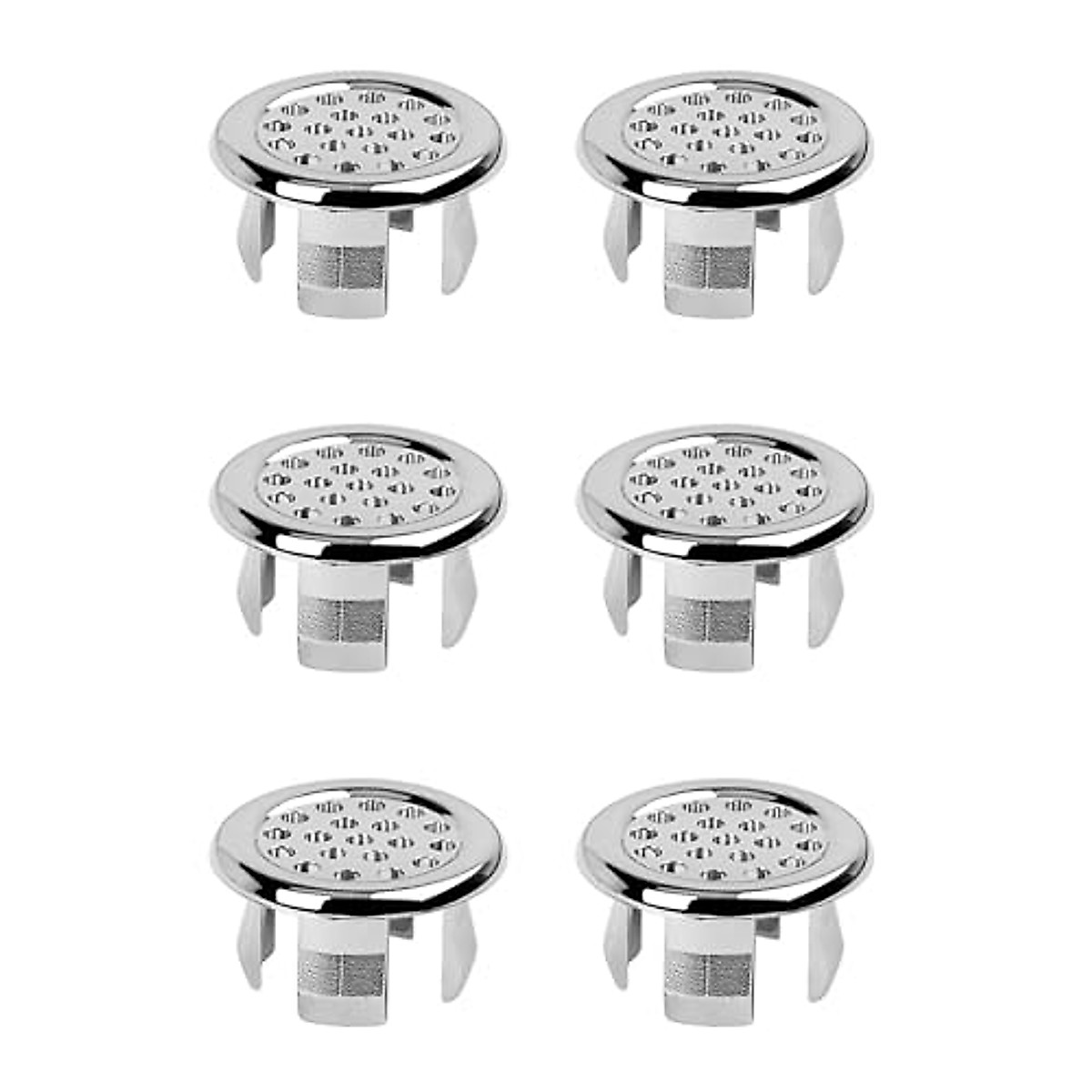 6pcs Round Basin Overflow Trim Sink Hole Cap Drain Cap Cover Insert in Hole Simple Installation for Bathtub Kitchen Sink Sink Hole Replacement Drain Cap Bathtub Hole Kitchen Sink Accessory Plastic