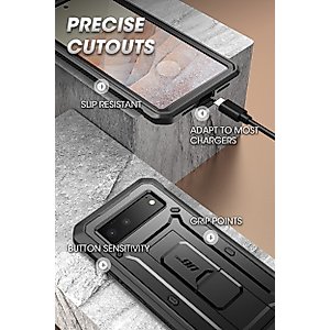 SUPCASE Unicorn Beetle Pro Series Case for Google Pixel 6 (2021 Release), Full-Body Rugged Belt-Clip & Kickstand Case with Built-in Screen Protector (Black)