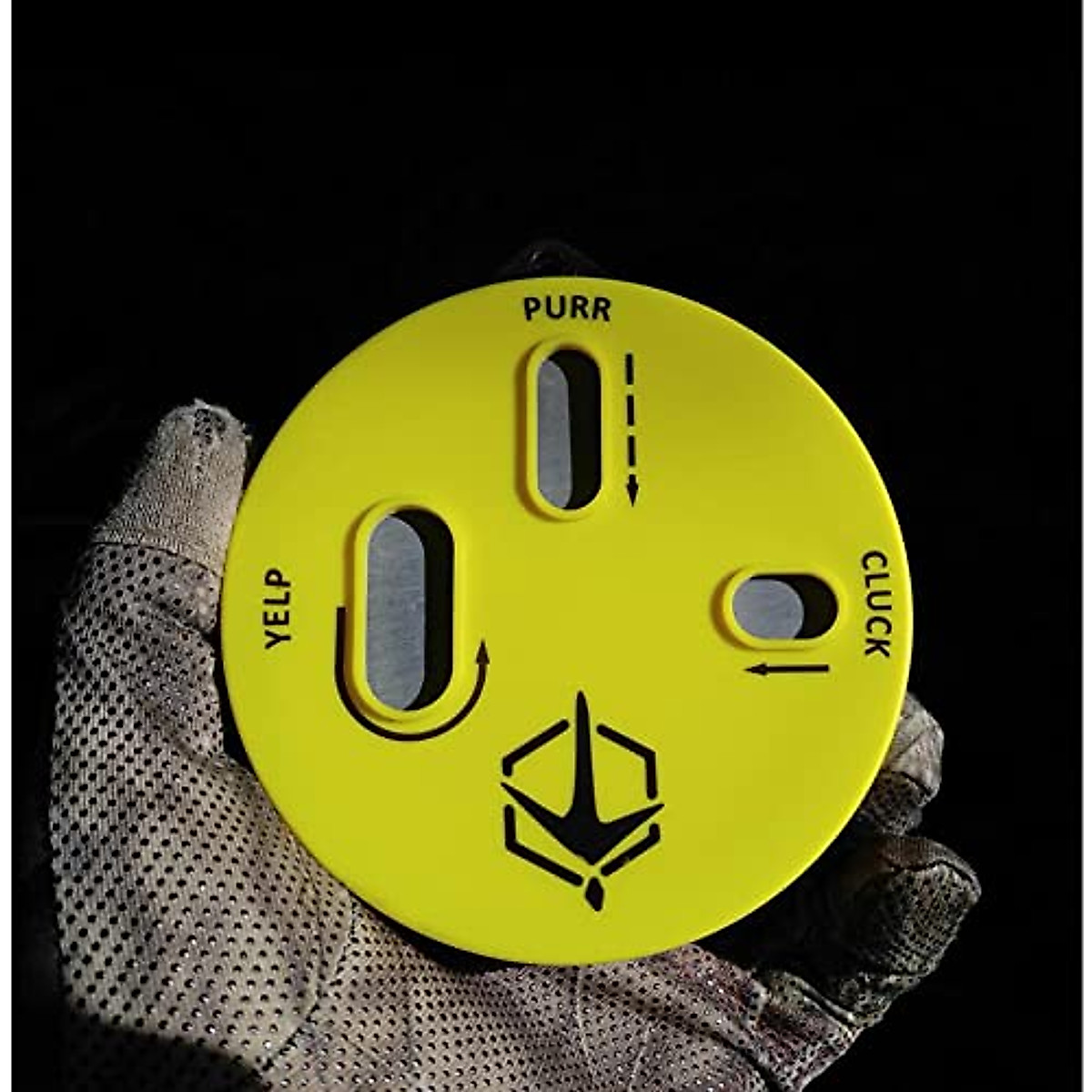 Hunters Specialties HS Strut Cookie Cutt'R Tracer Turkey Clucks Yelps Purrs Hunting Friction Lid Slate Pot Call, Yellow