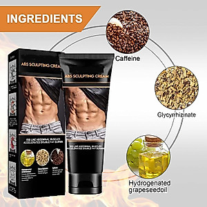 2Pcs Sculptique Abs Sculpting Cream, Abdominal Muscle Firming Shaping Massage Cream, Effective Body Fat Burning Cream