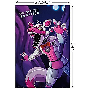 Trends International Five Nights at Freddy's: Sister Location - Funtime Foxy Wall Poster, 22.375" x 34", Unframed Version