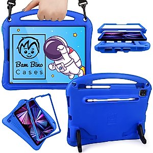 Bam Bino Space Suit - iPad 11 Pro Case, iPad Pro 11 Case for Kids, iPad Air 10.9 Case, iPad Air 5/ 4 Case, 2022 iPad Pro Case, iPad Air 4th Generation Case Kids, iPad Case Pencil Holder