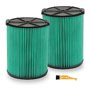 VF6000 Wet/Dry Replacement Filter for Ridgid 5-20 Gallon Wet Dry Vacuums WD5500 WD0671 WD6425 WD7000 WD1280 WD1851 WD1680 WD1956 RV2400A 1400RV RV2600B,Fit for Husky 6-9 Gallon Vacs 2 Pack