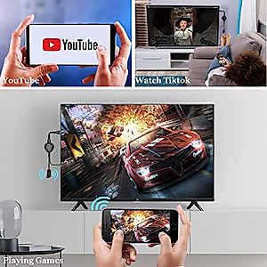 4K Wireless HDMI Display Dongle, TIMBOOTECH HDMI Display Adapter Streaming YouTube, Neflx, Compatiable with Phone/iPad/iOS/Android/Mac OS to HDTV/Projector/Monitor, Support Miracast, Airplay, Chrome