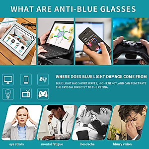 Nother Blue Blocker Glasses For Women/Men, Blue Light Blocking Glasses，Computer Screen Glasses, Anti Glare, TV Glasses, Stylish Square Frame, Eye Anti-Strain(Hawksbill Gold Frame)