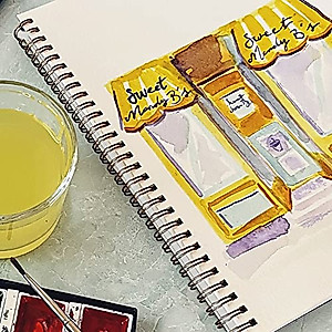 Kolo 7x10 Professional Watercolor Book, 100% Cotton, Spiral Bound, 140lb/300gsm, Cold Press