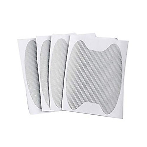 4Pcs Car Handle Anti Scratch Stickers, KIMISS Carbon Fiber Door Universal Handles Protector Stickers Auto Door Handle Film Stickers Door Handle Protective Film (e)