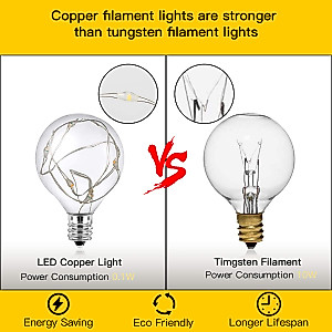 koopower G40 Outdoor String Lights 33.5Ft Globe Patio Lighting, 30 LED Bulbs 8 Mode Dimmable Waterproof Hanging Light with Remote Control for Patio Garden Backyard Balcony Party Home Christmas Decor