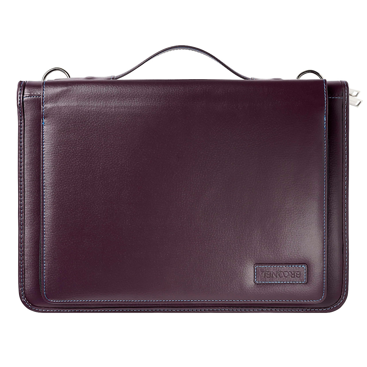 Broonel Purple Leather Laptop Messenger Case - Compatible with Toshiba Satellite Radius 12 / Toshiba Satellite Radius 11