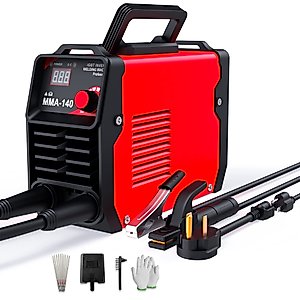 TTiiiiii 140Amp MMA Welder, 110/220V Stick Dual Voltage ARC Portable Welding Machine with Kit, Out of the Box