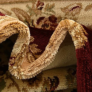 Unique Loom Versailles Collection Traditional Classic Floral Motif Area Rug (8' 0 x 10' 0 Rectangular, Burgundy/ Ivory)