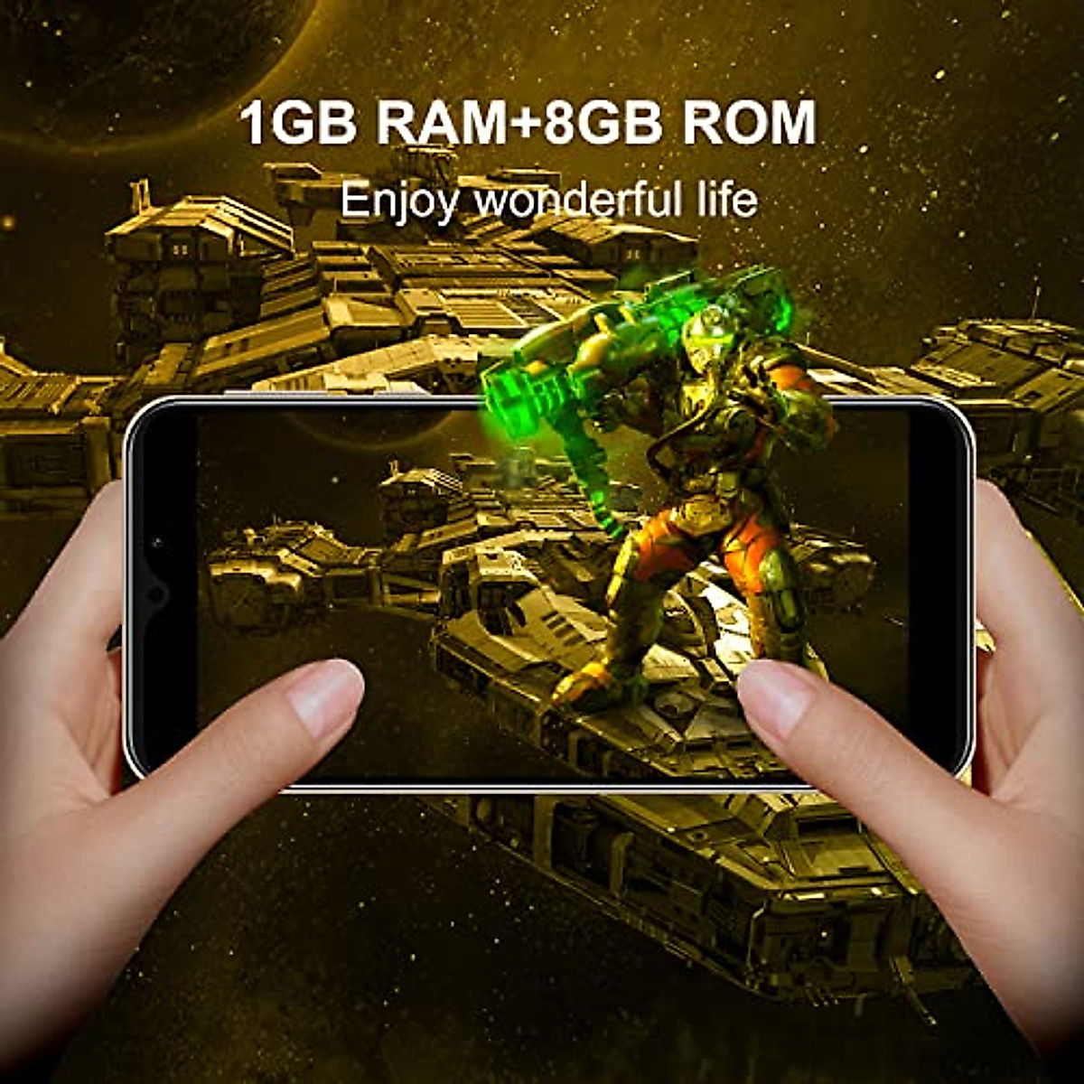 Xgody Unlocked Cell Phone X60, 6.0 Inch Android 9.0 OS Smartphone, 2022 New 4G Dual SIM Standby Cheap Cell Phones, 3000mAh Massive Battery Dual 5MP Camera Android Phone with Face Recognition (Gold)