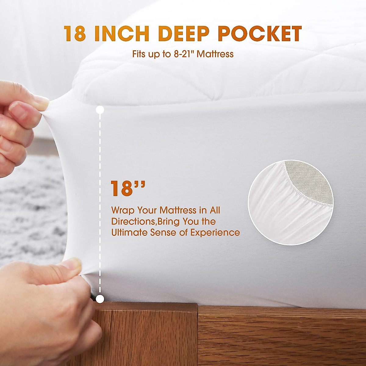 Valthie Heated Mattress Pad King Size,Dual Control Electric Mattress Pad,Bed Warmer with 10 Heat Settings & 1-12 Hours Auto Shut Off,Fit Up to 8-21" Deep Pocket, Machine Washable(78"x80",White)