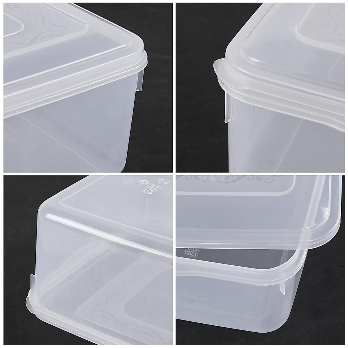 Dehouse 3 Pack Clear Storage Bins with Lids, 10 L Plastic Storage Bins