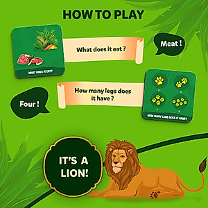 Skillmatics Card Game - Guess in 10 Junior Animals for Kids, Boys, Girls Who Love Educational Toys, Travel Games, Gifts for Ages 3, 4, 5, 6