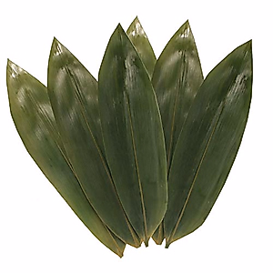 BambooMN Bamboo Leaves for Cooking Zongzi, Banana Leaf Alternative, Grilling/Barbeque, Natural Boiling Bags - 12.25 x 3.5 Inches - 100 pack