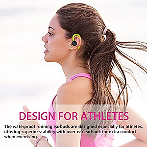 APEKX Sport in-Ear TWS Headphone True Wireless Bluetooth 5.1 Sports Earphone, IPX7 Waterproof Stereo Sound, Built-in Mic Earphones for Sports Gym Workouts(Black)