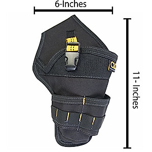 CLC Custom Leathercraft 5023 Deluxe Cordless Poly Drill Holster, Black