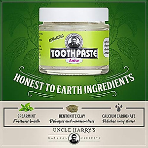 Uncle Harry's Fluoride Free Toothpaste - Anise (3 oz Glass jar)