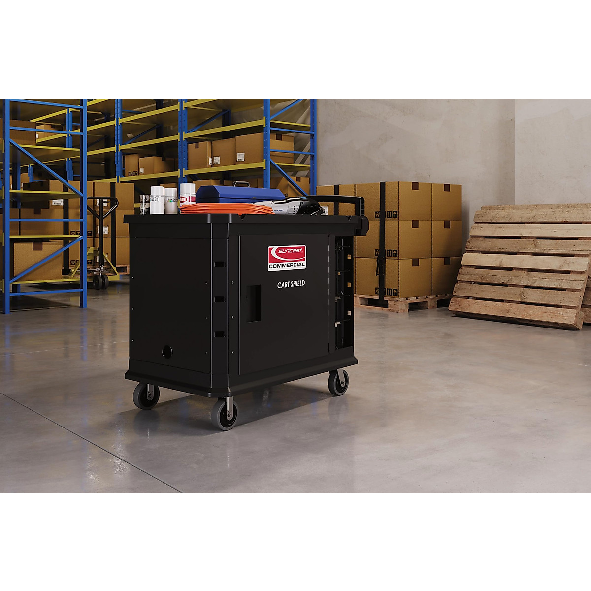 Suncast Commercial PUCSD2645 Utility Cart, Heavy Duty, 500 Pounds Load Capacity, black