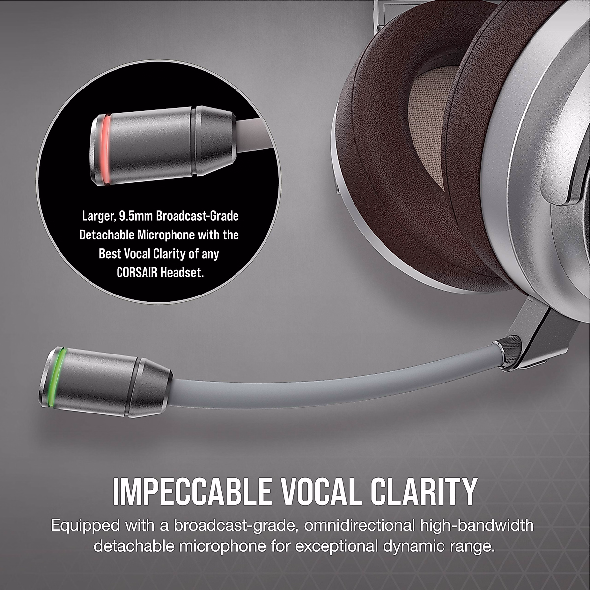 Corsair Virtuoso RGB Wireless SE Gaming Headset - High-Fidelity 7.1 Surround Sound W/Broadcast Quality Microphone, Memory Foam Earcups, 20 Hour Battery Life, Works w/PC, PS5, PS4 - Espresso