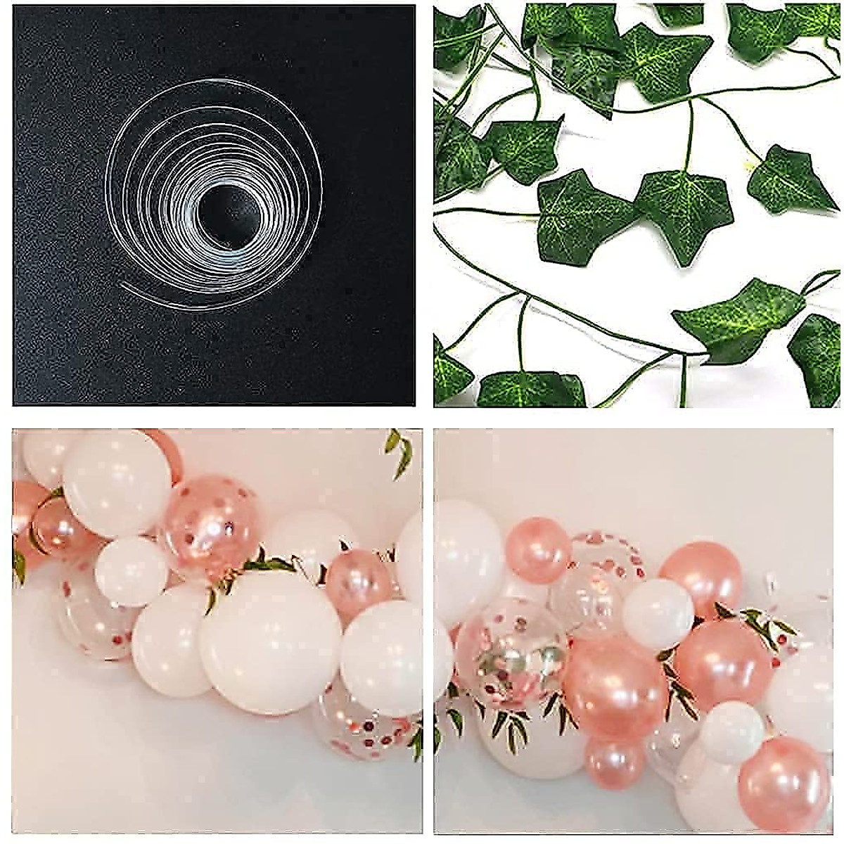 Rose Gold Balloon Arch kit Balloon Garland Confetti Latex Balloons Arch for Bridal Shower Valentine's Day Baby Shower Wedding Birthday holiday Party Decorations Supplies for Girls and Women