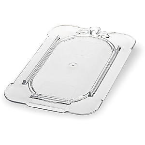 Carlisle FoodService Products 10336U07 StorPlus Ninth Size Polycarbonate Universal Flat Surface Food Pan Lid, Clear (Pack of 6)
