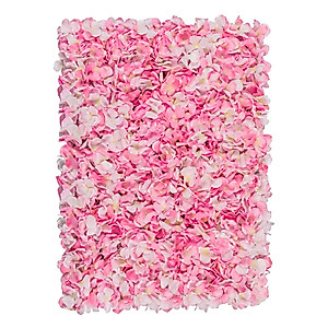 Flower Wall Panel Set, U'Artliens Artificial Wall Flower Backdrop 24x16 Inch 3D Silk Hydrangea Rose Floral Panel for Photo Background Home Party Wedding Backdrop Decoration (4pcs, Pink)