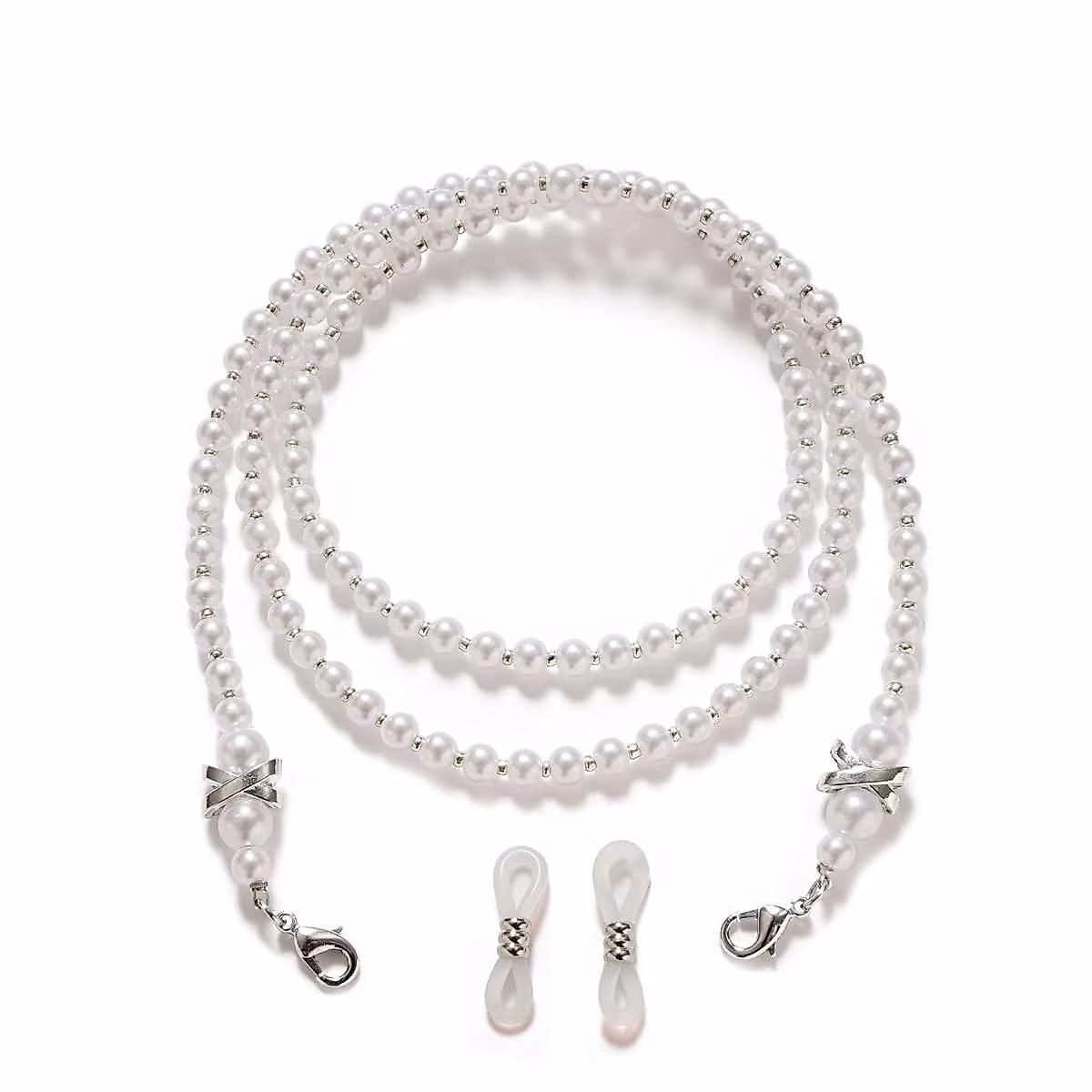 Tiwnefua Eye Glasses String Holder Premium Beaded Eyeglass Holders Around Neck Eyeglass Chain Cord for Women, Style C, Standard