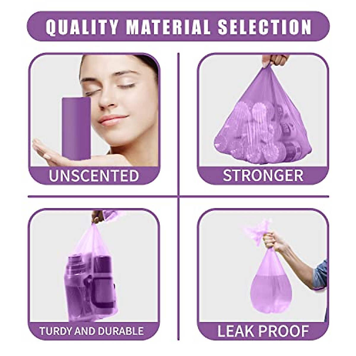 Small Trash Bags - 2.6 Gallon Garbage Bags FORID Bathroom Trash Bag for Bedroom Home Kitchen Office - 90 Count Colored Durable Unscented Small Garbage Bag Trash Can Liner For Garbage Can