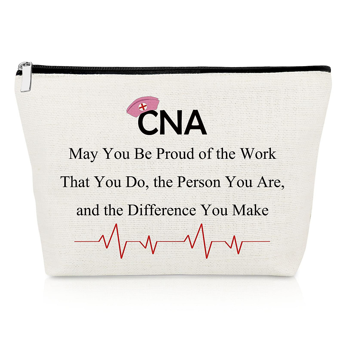 Gevody Certified Nursing Assistant Gifts for Women CNA Makeup Bag CNA Appreciation Gifts Inspirational Gift for Nurse Friends CNA Graduation Gifts Thank You Gifts for CNAS Assistant Cosmetic Pouch