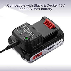 3000mAh 20V Replacement Battery with Charger for Black+Decker,Battery Replace for LBXR20 LBXR20-OPE LB20 LBX20 LBX4020 LB2X4020-OPE,Cordless Tool Battery with 16V/20V Output Battery Charger