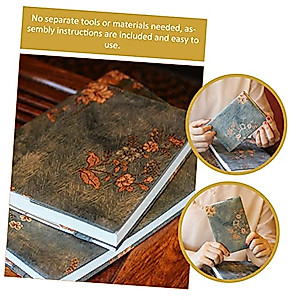 NUSITOU 2pcs Classroom Scrapbook Adjustable Protector Protection Notebook for Cover Reusable Practical Printing Decorative Cloth Paperback Print Planner Covers Anti-wear Journal A Floral