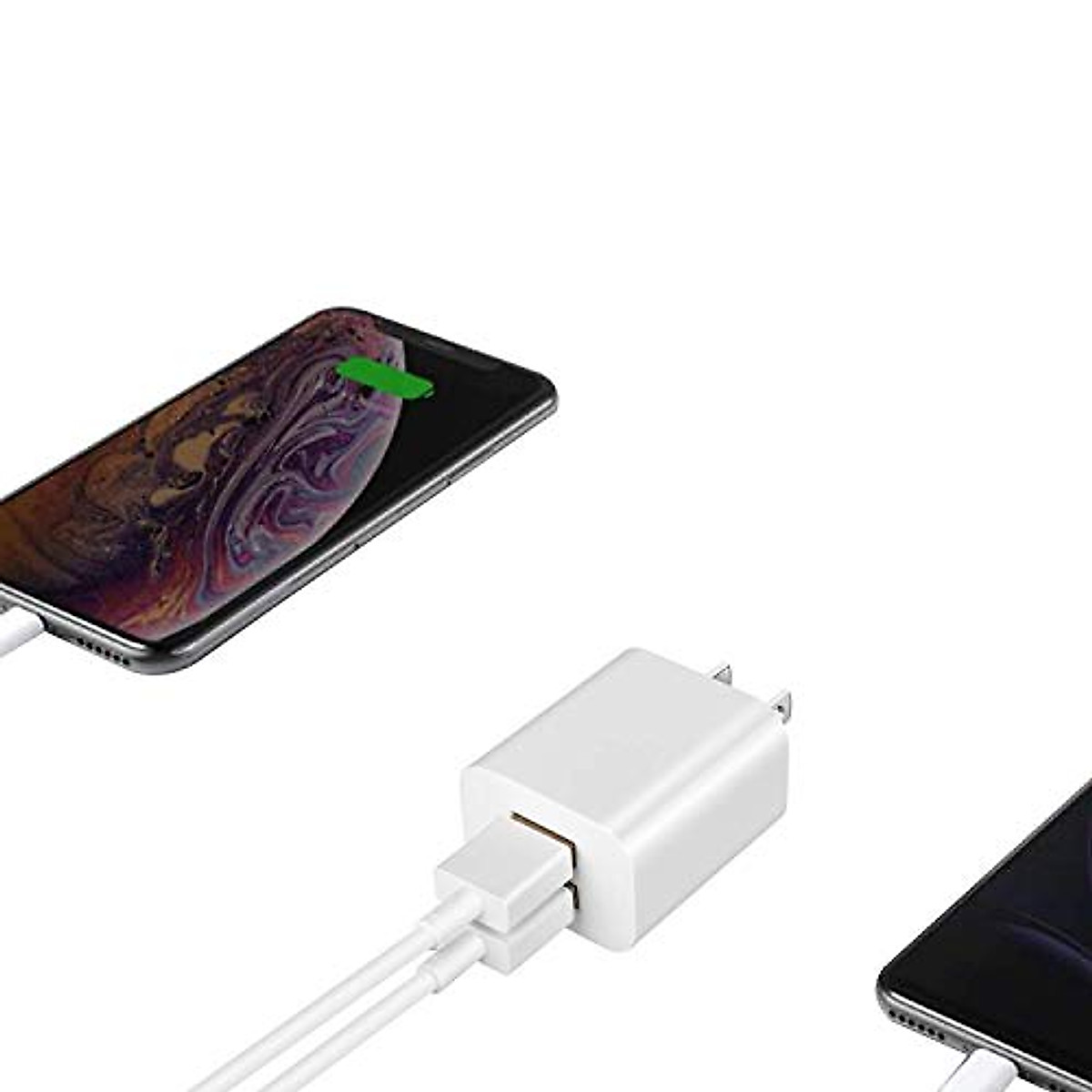 USB Wall Charger Block 2Pack Dual Port Cube Plug Power Charging Adapter Brick for Apple iPhone 14/13/12/XS Max/XR/X/8/8 Plus/7/6S/6S Plus/6/SE/5S/5C/iPad Mini/Air/Samsung Galaxy Kindle Fire LG