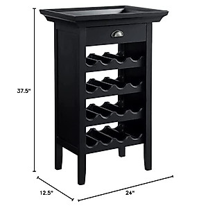 Powell Black with Merlot Rub through Wine Cabinet