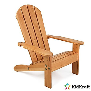 KidKraft Wooden Adirondack Children's Outdoor Chair, Kid's Patio Furniture, Honey, Gift for Ages 3-8 21.5 x 19.2 x 24.5