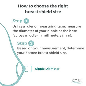 Zomee Flex Breast Nipple Shield Latch Assistance Inverted or Flat- Comfortable & Soft for Easy Pumping Use for Z1 Z2 Breast Pump (24 mm) 2 Pack