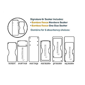 Kanga Care Rumparooz G2 OBV Cloth Diaper Reusable One Size Pocket Diaper with Patented Inner Double Gusset 2 pcs Bamboo Rayon Insert Soaker | Billy (6-40+ lbs)