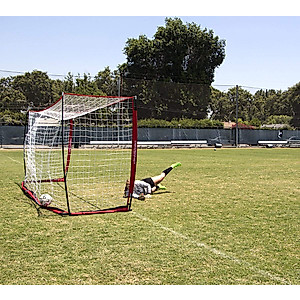 PowerNet Carli Lloyd Soccer Goal | Portable Net Collapsible Metal Base | Quick Setup Ultra Portable | Full Size Framed Soccer Goal | 1 Goal + 1 Carry Bag (12X6 FT)