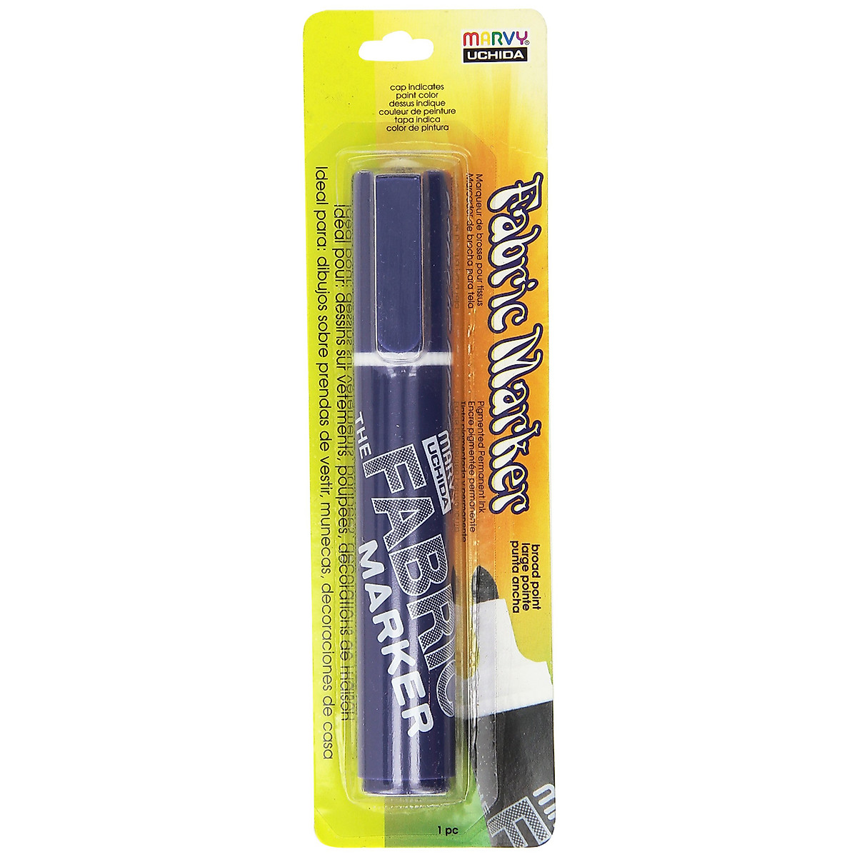 UCHIDA 622-C-33 Marvy Broad Point Fabric Marker, Navy